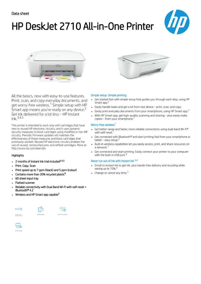 HP DeskJet 2710 All-in-One Printer – UPM World